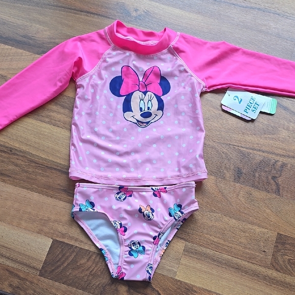 Disney | Swim | Disney Minnie Mouse Pink Kids Swim Set Nwt 3t | Poshmark
